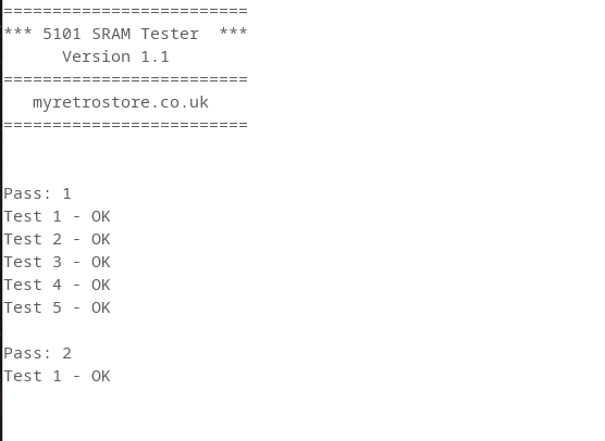 5101 SRAM Tester - Retro Electronics